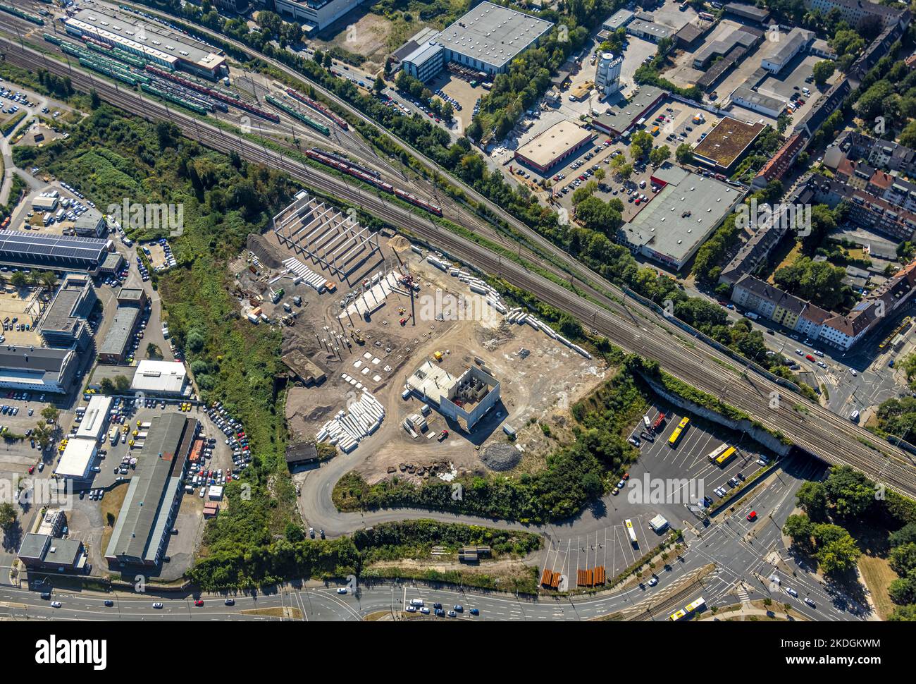 Aerial view, construction site for Regional Training Center RTZ of the ...