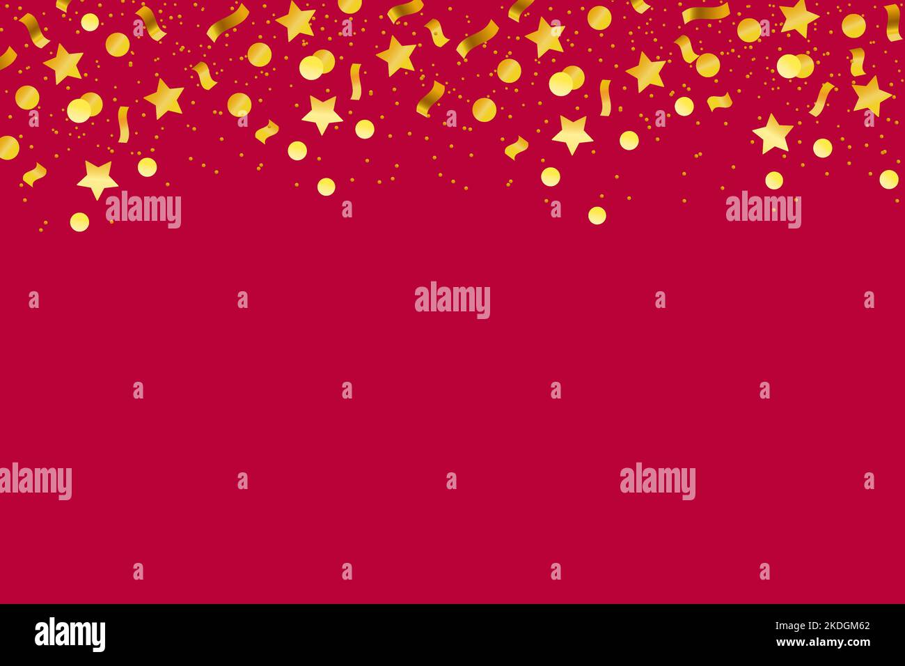 Confetti firecracker carnival and paper. Gold colors. Vector ...