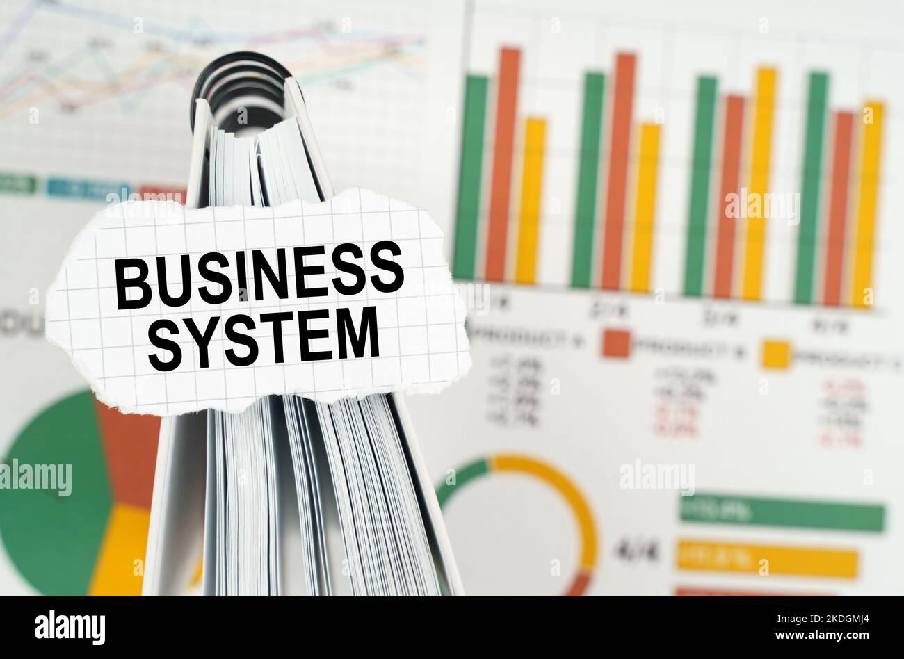 Business concept. On the business charts there is a notebook on which ...