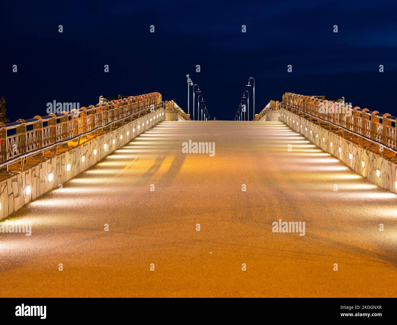 perspective night view of the access ramp to Marina di Pietrasanta's ...
