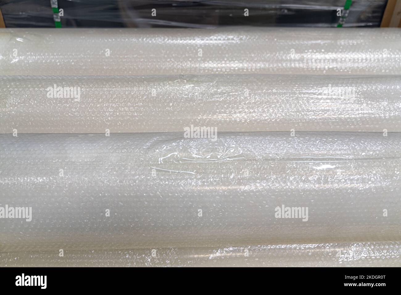 clear plastic wrap used to laminate metal roofing sheets Stock Photo ...