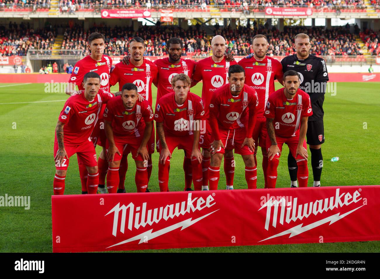 Team of AC Monza during the Italian championship Serie A football match ...