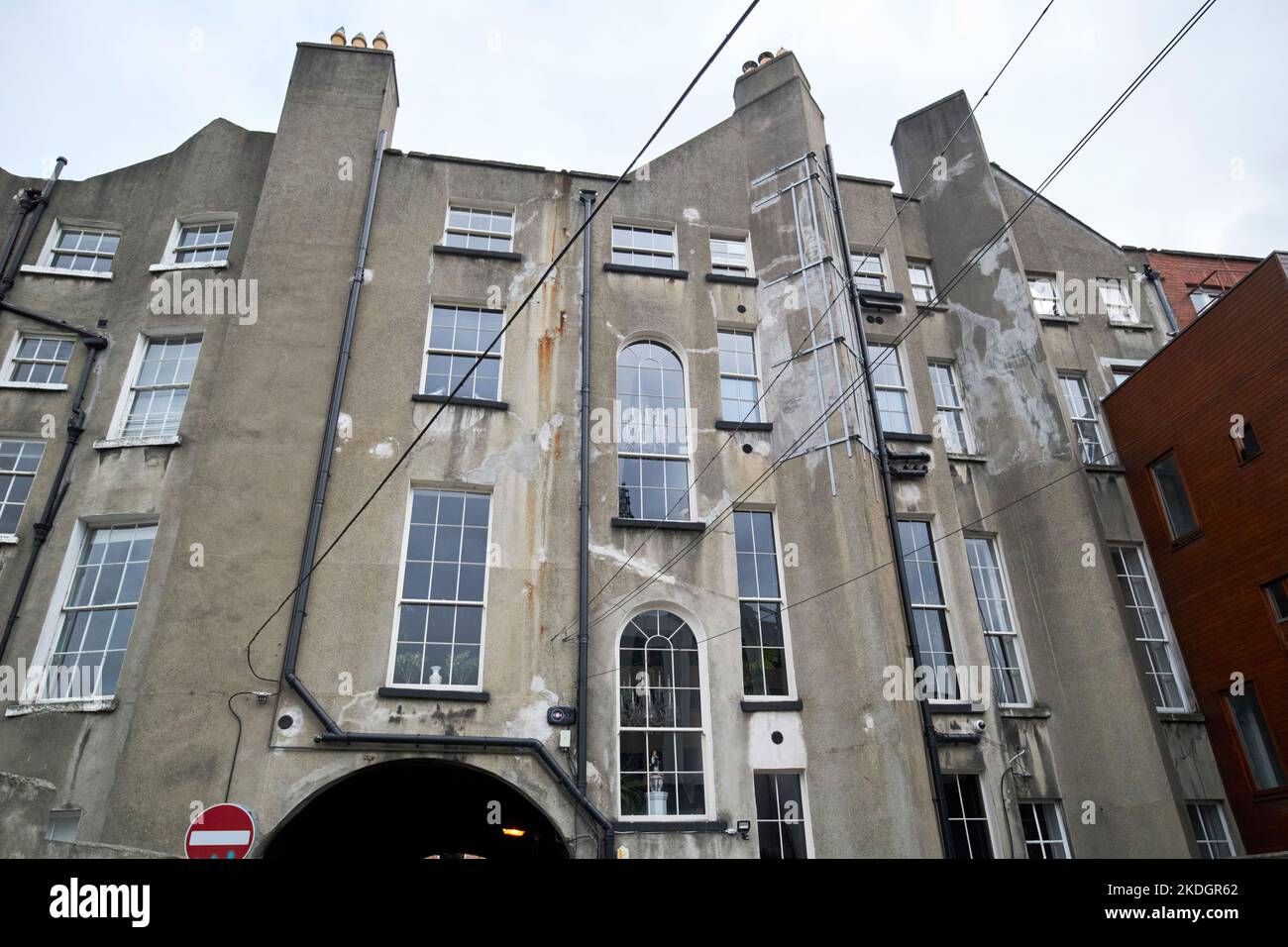 rear of georgian townhouses on fitzwilliam street lower dublin republic ...