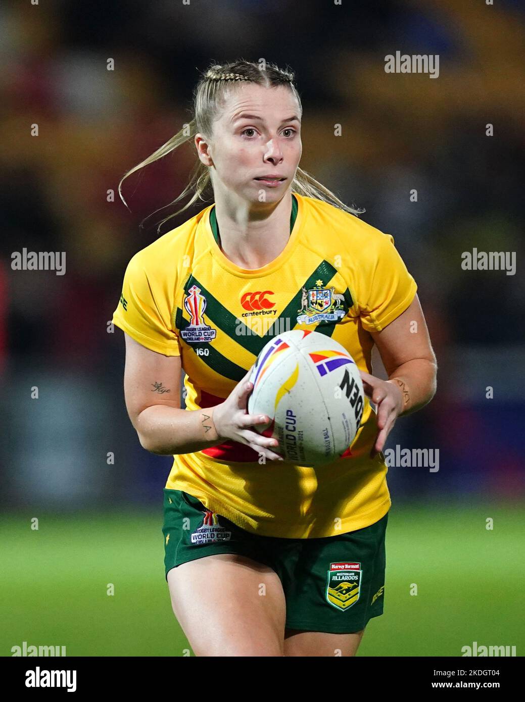 Australia's Tarryn Aiken during the Women's Rugby League World Cup ...