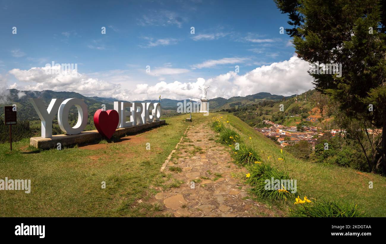 Jericó, Antioquia, Colombia - April 4 2022: Path on a Hill That Leads ...
