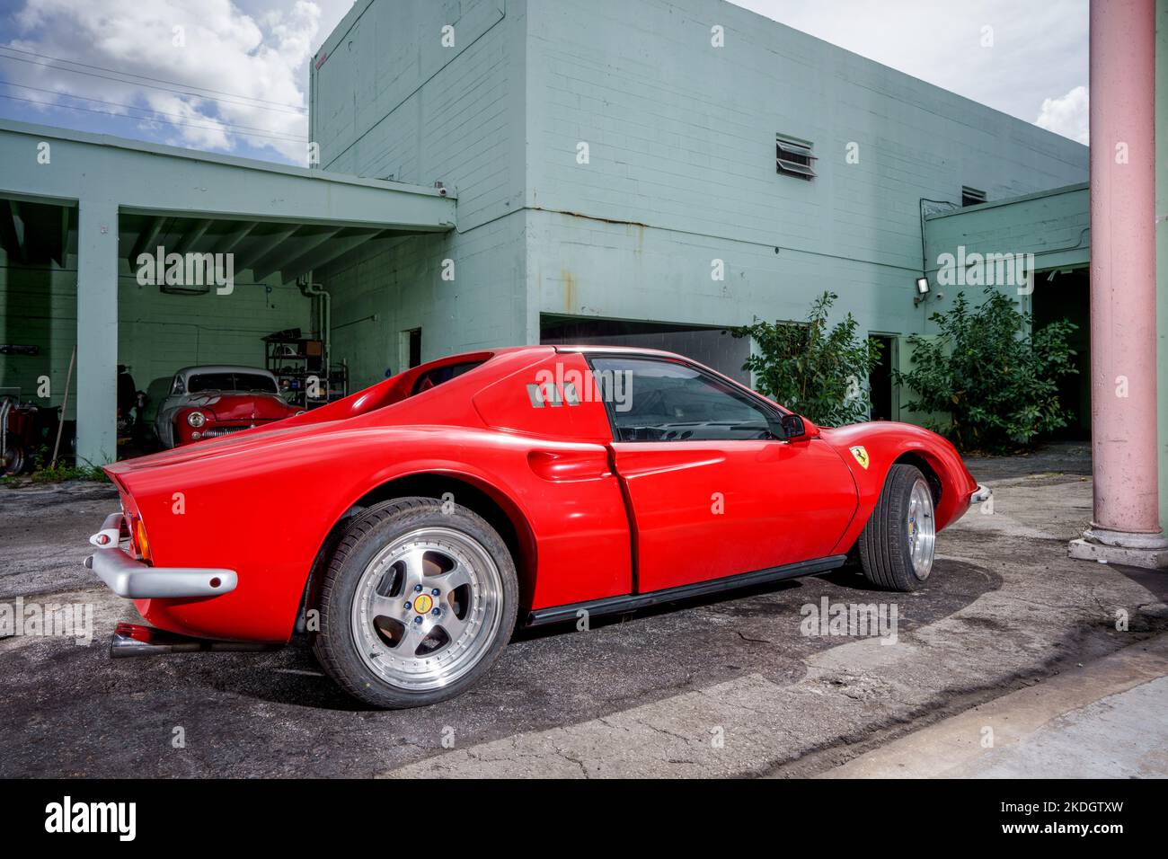 Miami, FL, USA - October 18, 2022: Photo o a vintage red Ferrari Stock ...