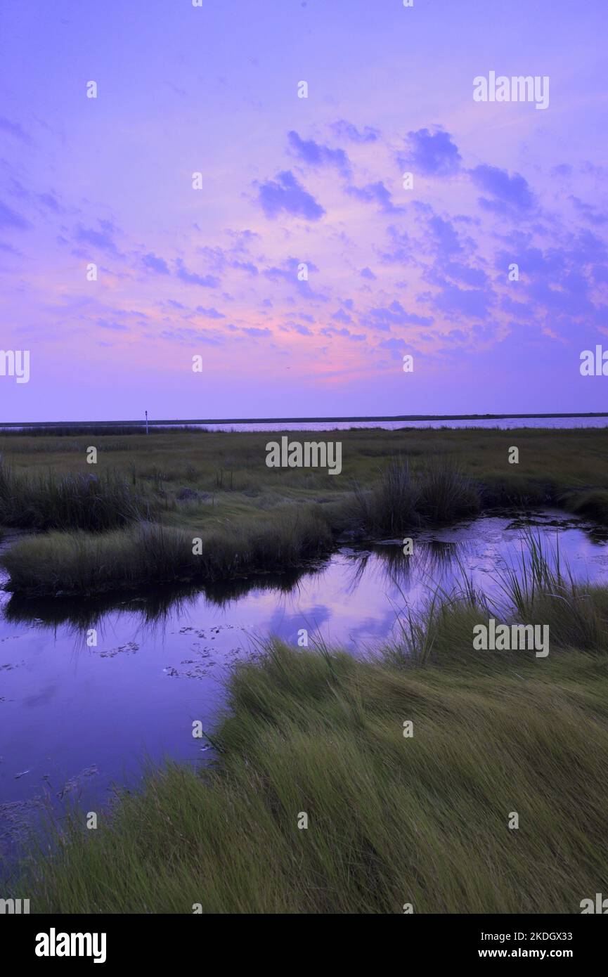 Sunrise in the Chesapeake Bay, the largest estuary in the United States ...