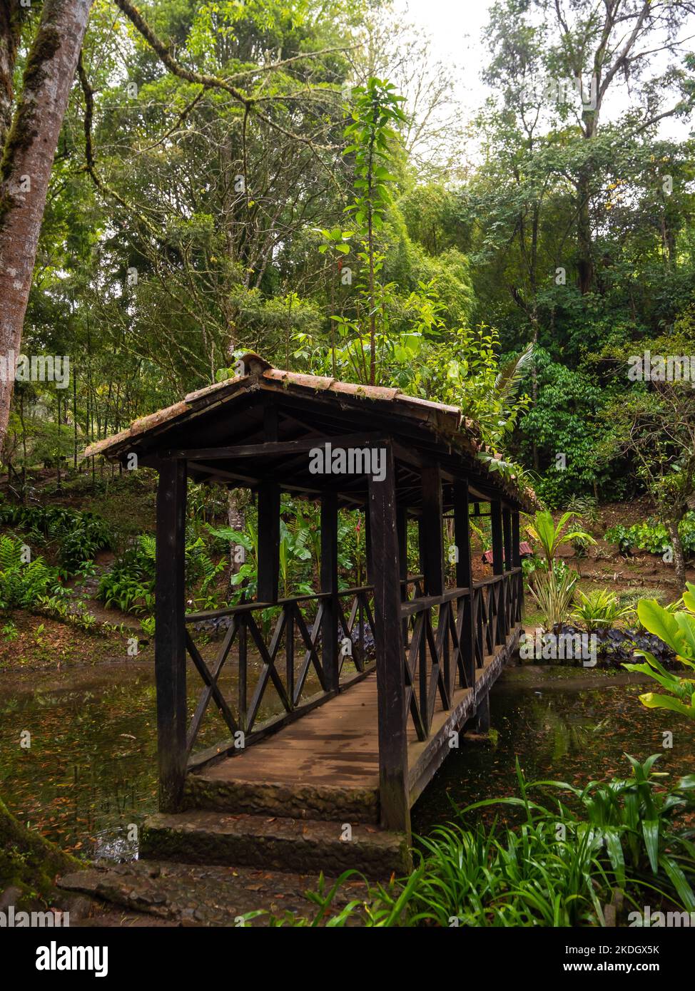Roofed wooden bridge hi-res stock photography and images - Alamy