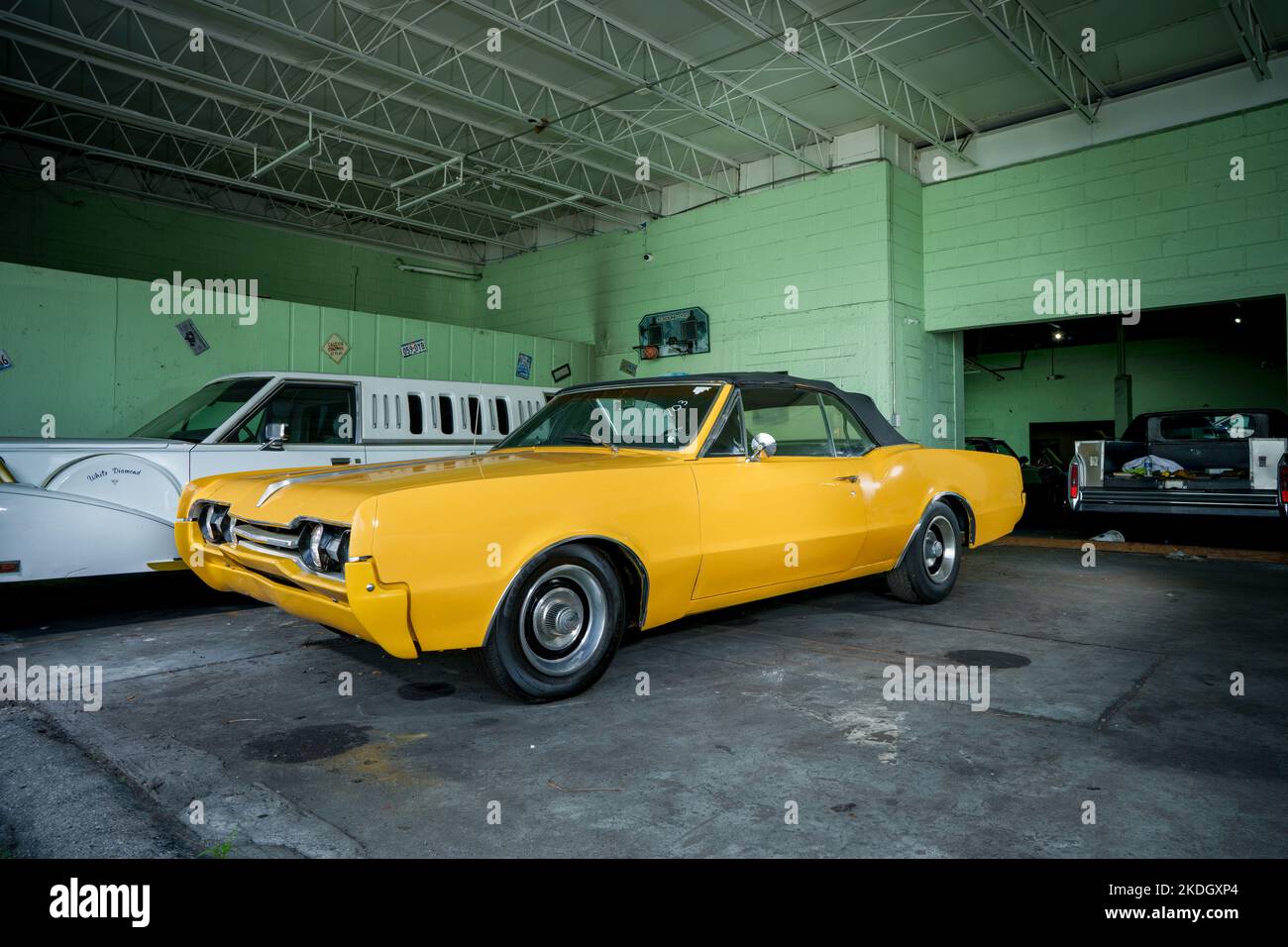 Miami, FL, USA - October 18, 2022: Photo of an antique Oldsmobile ...