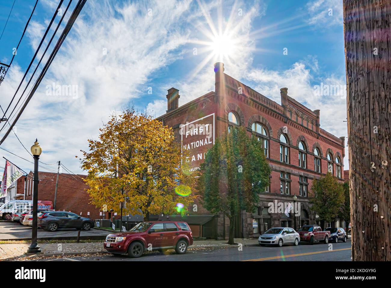 Barnesville, Ohio, USA-Oct. 25, 2022: Historic Bradfield Building built ...