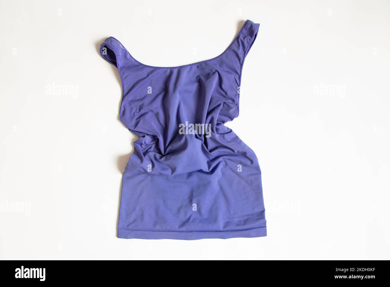 Thermo T-shirt blue lies on a white background, clothes Stock Photo - Alamy