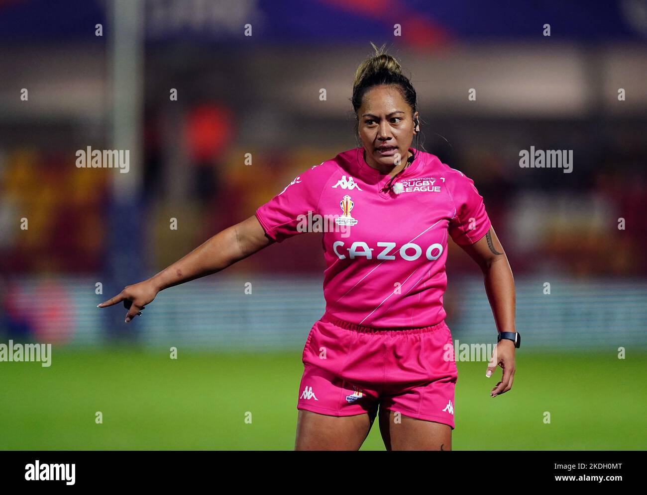 Referee Rochelle Tamarua during the Women's Rugby League World Cup ...