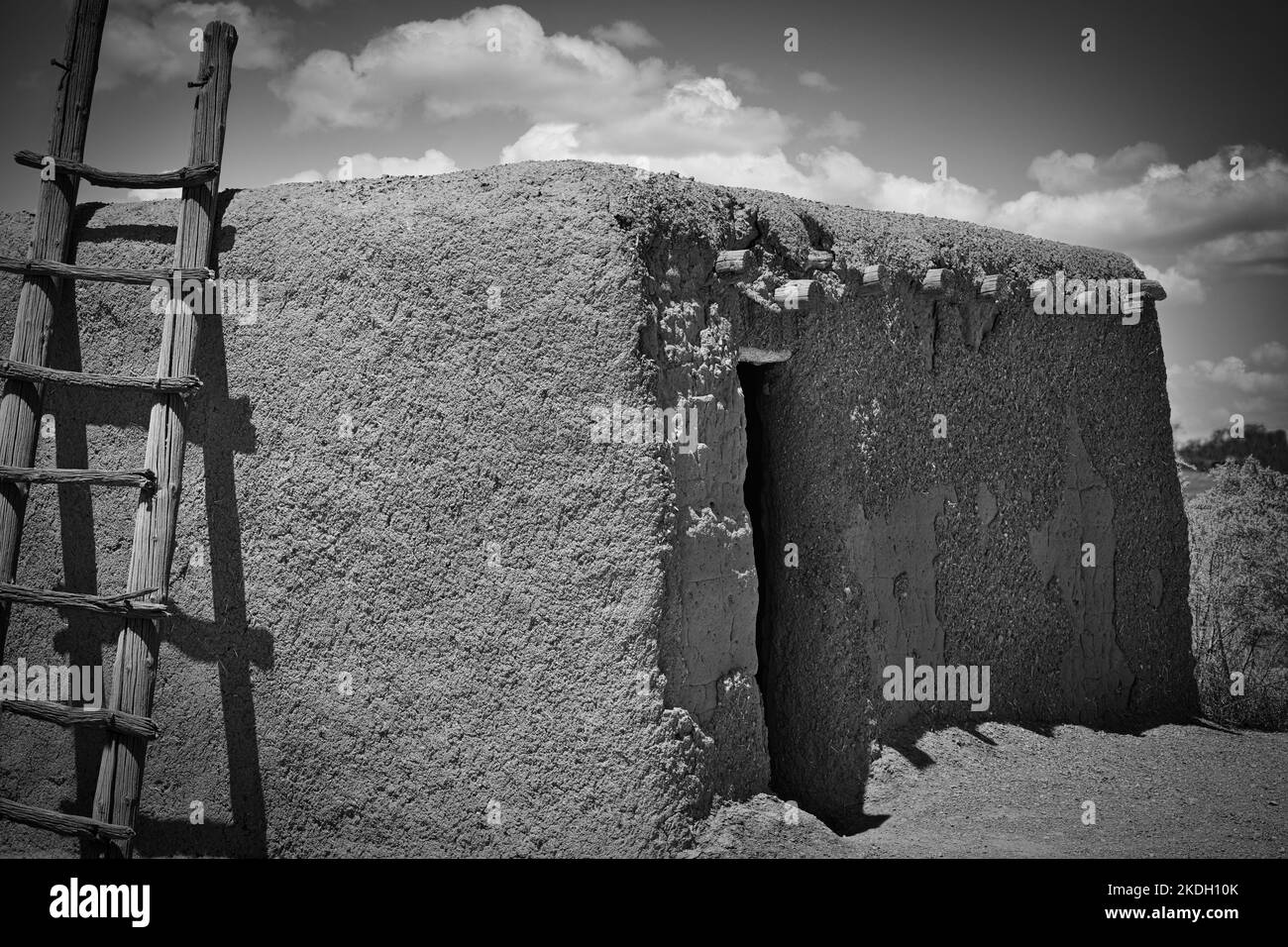 Traditional Adobe Home from the Kuaua Pueblo in New Mexico Stock Photo ...
