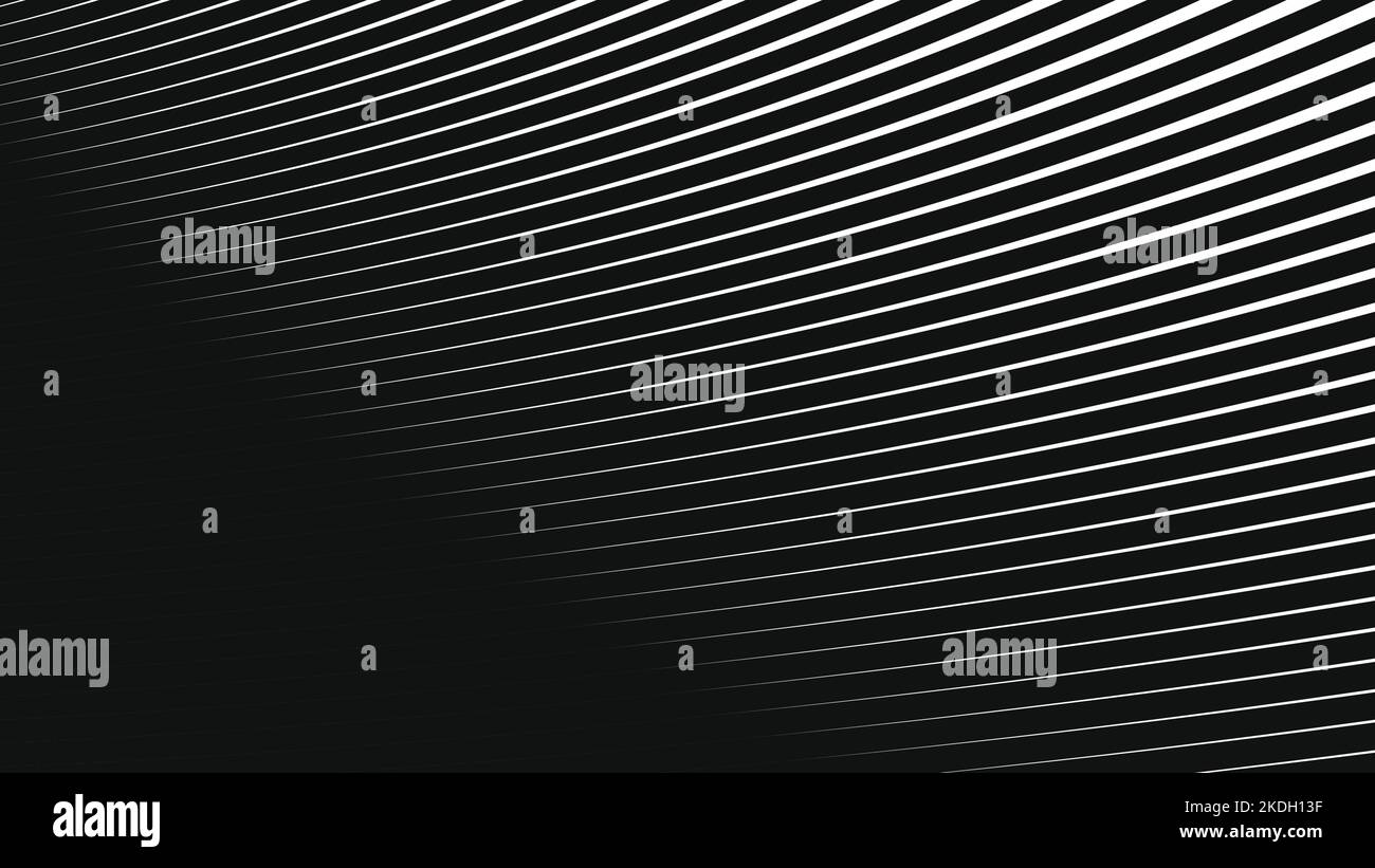 Black and white wavy lines with fading. Halftone optical pattern ...