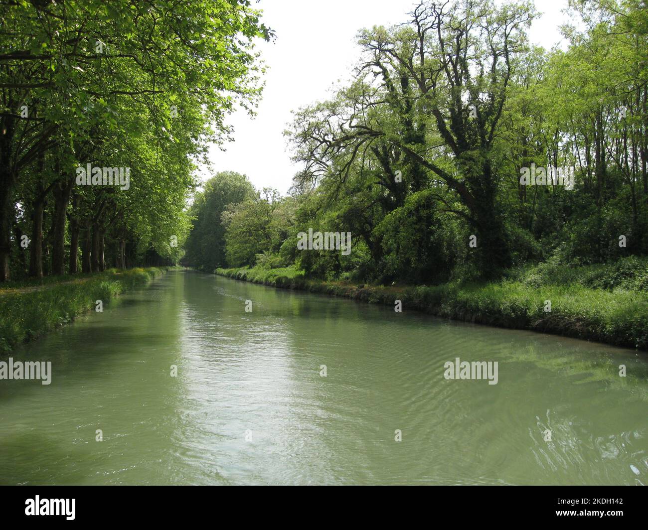Southern France, side canal of the Garonne river, ( called Canal ...