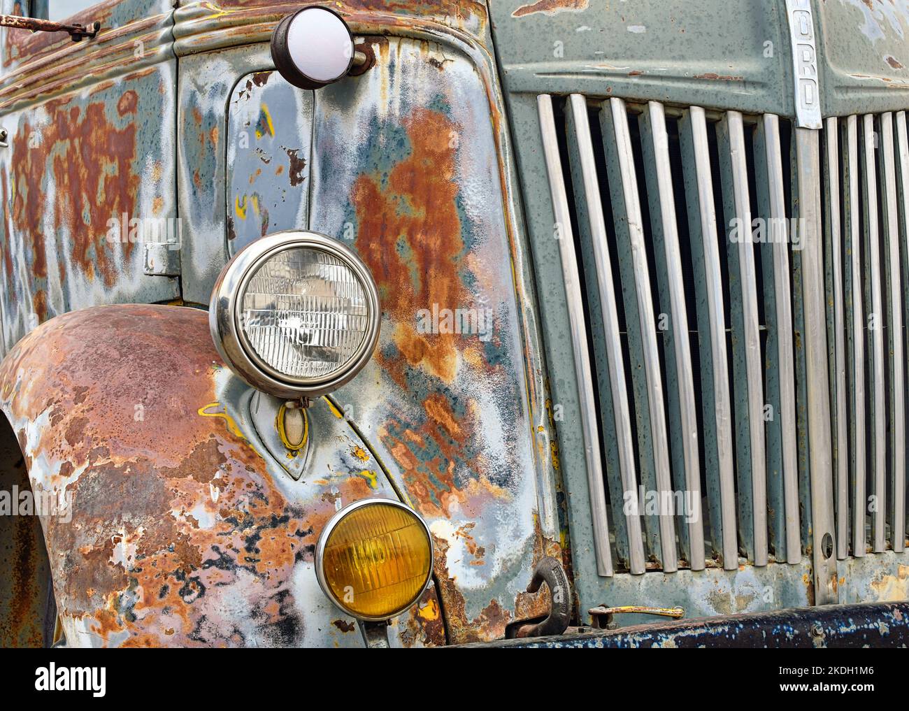 Antique Car Patina and Grill from 70 years in the burning hot desert of ...