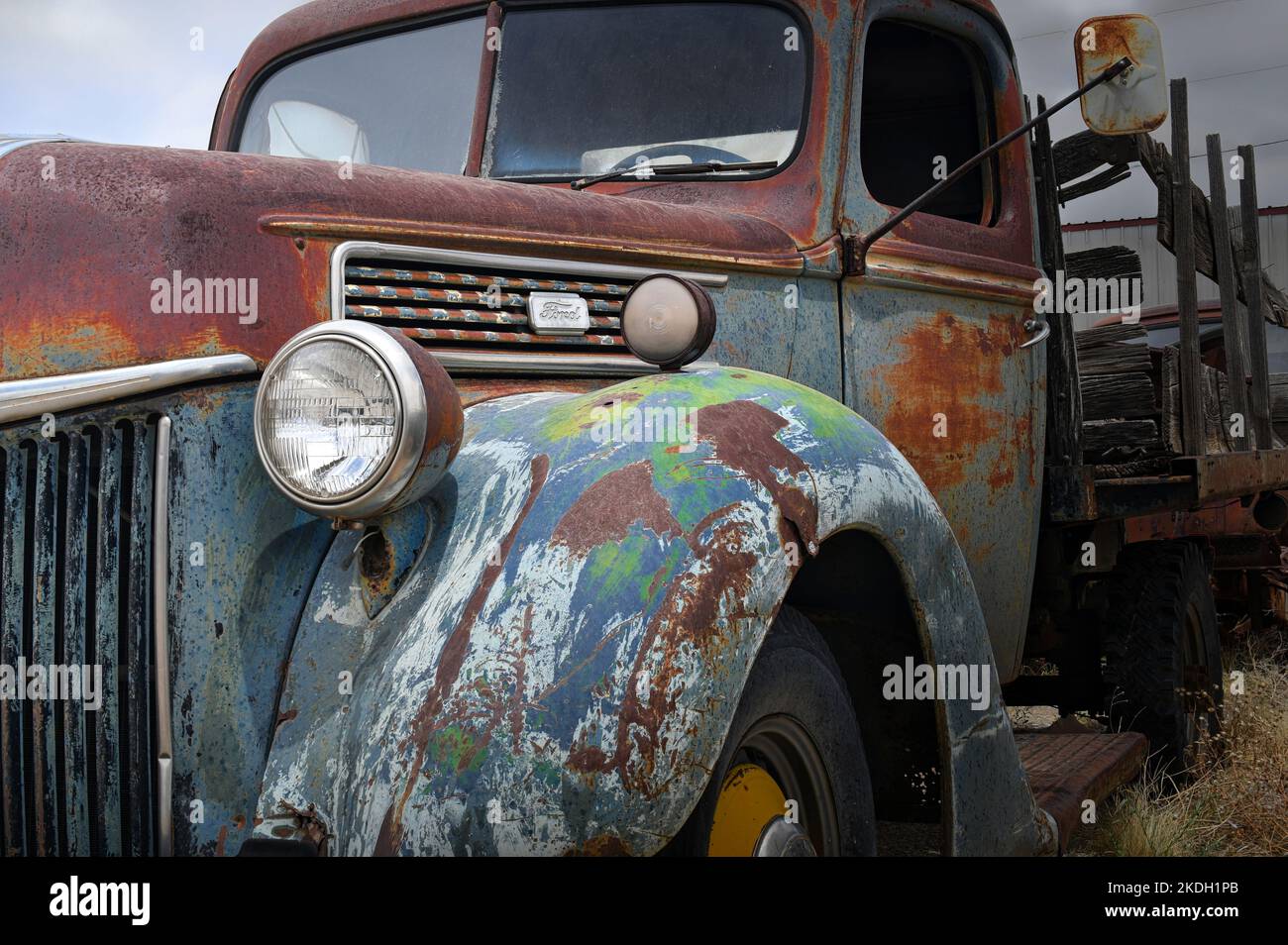 70 years of patina on a 1950's commercial truck found in a desert field ...