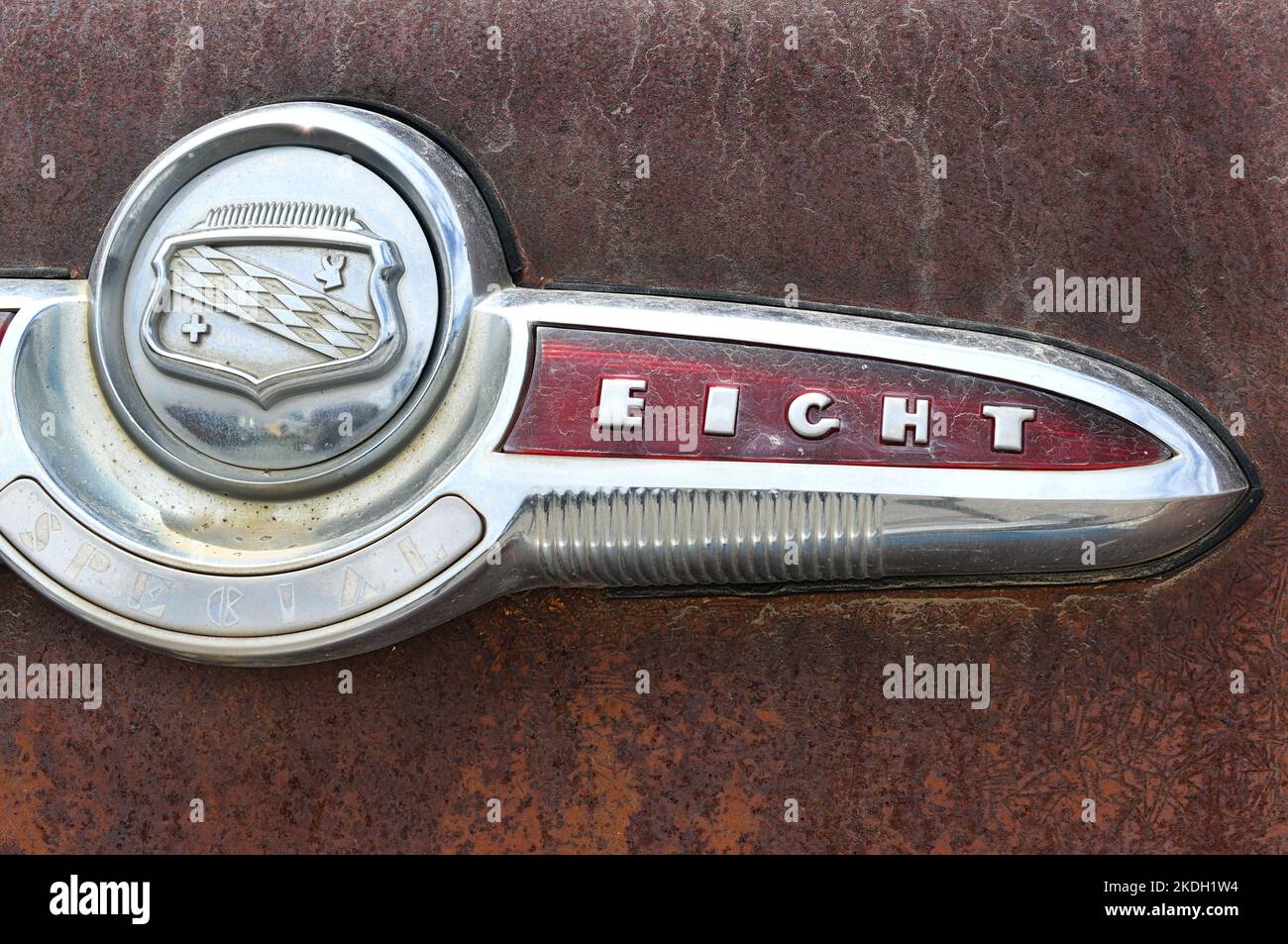 Antique Car Emblems from the 1950's after baking in the New Mexico ...