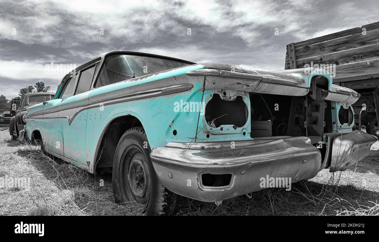1959 Edsel on Black and White with original body paint color showing ...