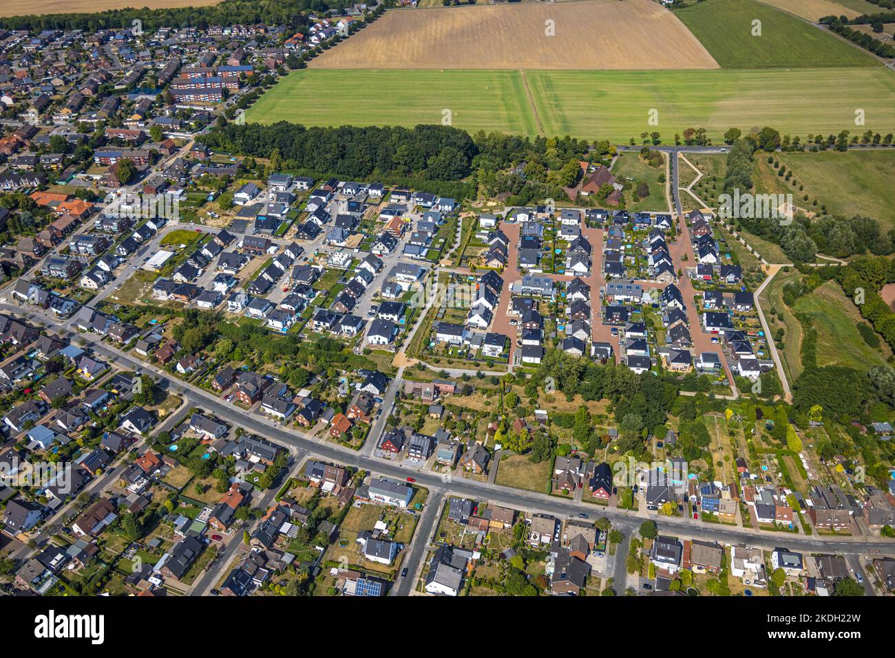 Aerial photograph, new housing development Everdings Hof, Wohnpark ...