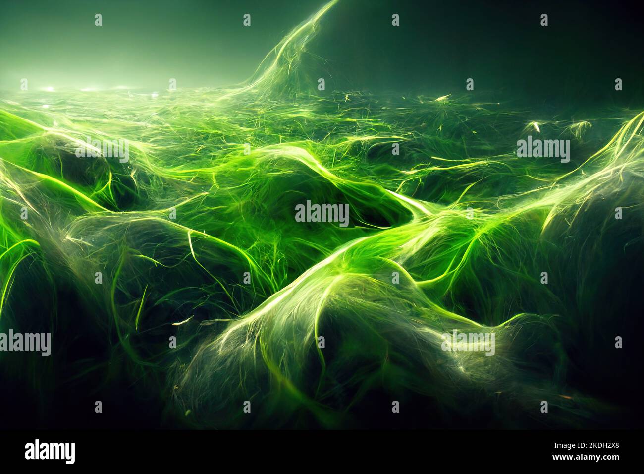 Abstract green liquid color waves background. Liquify flow Stock Photo ...