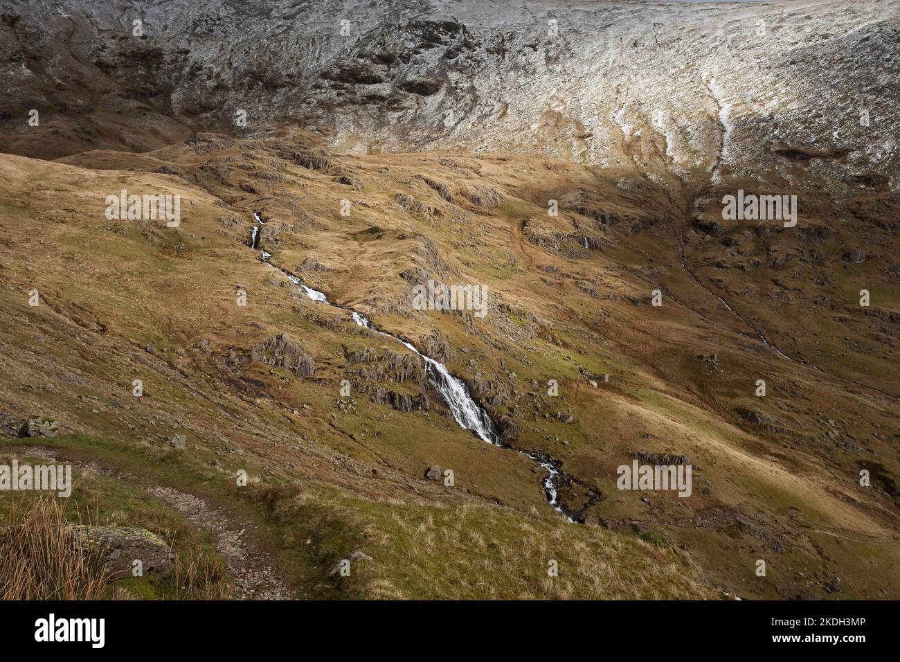 Tongue Gill beck on the western flanks of Fairfield, in the English ...