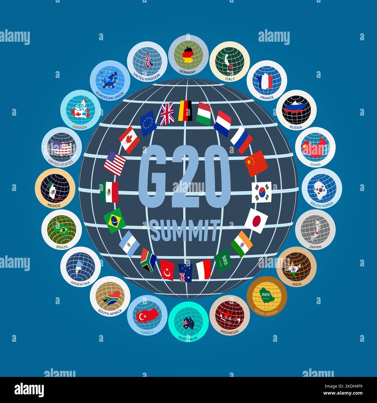 Flags of the world set in a globe hi-res stock photography and images ...