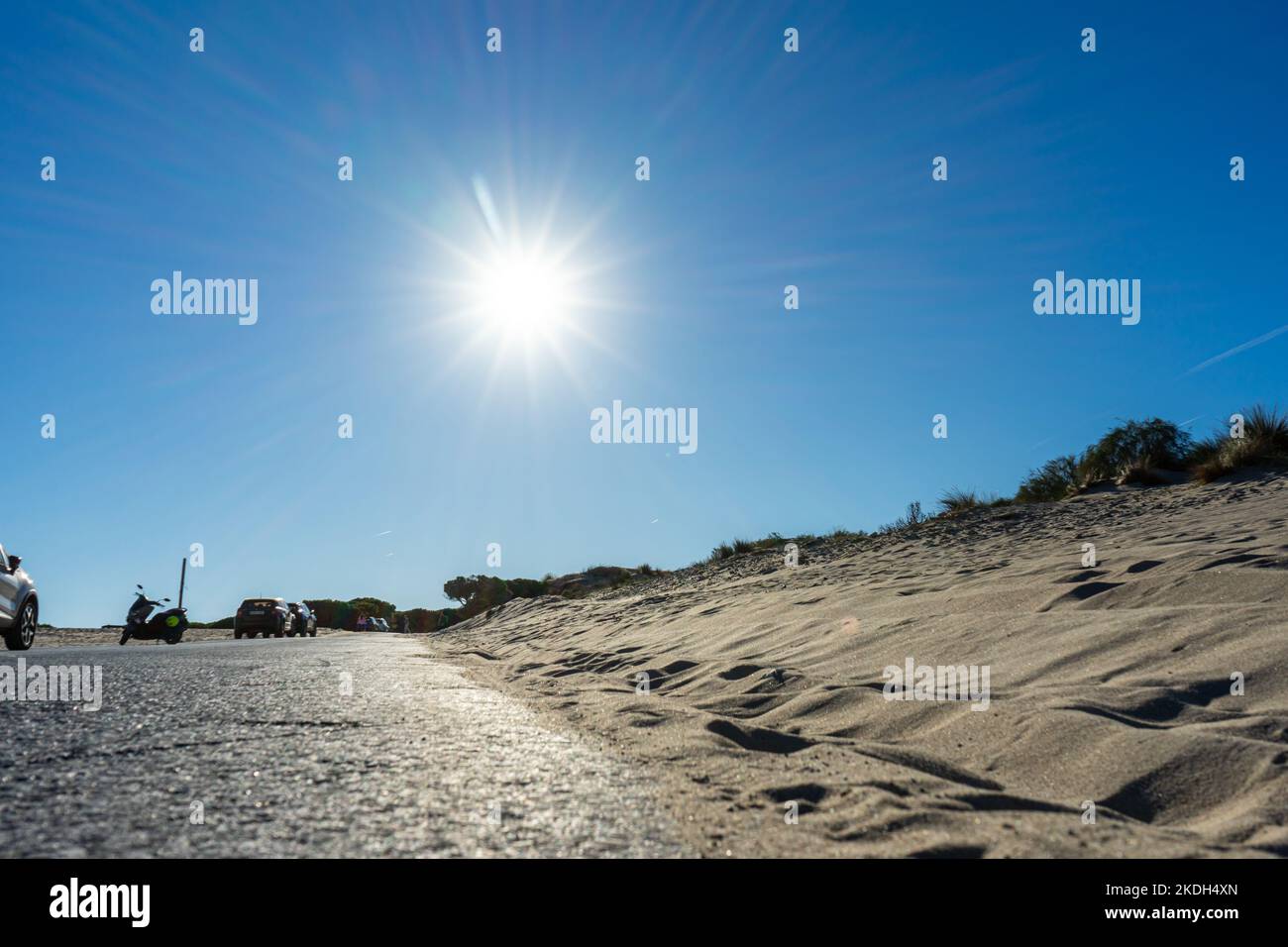 Sunset in Valdevaqueros Dune, Gibraltar Strait, Spain Stock Photo - Alamy
