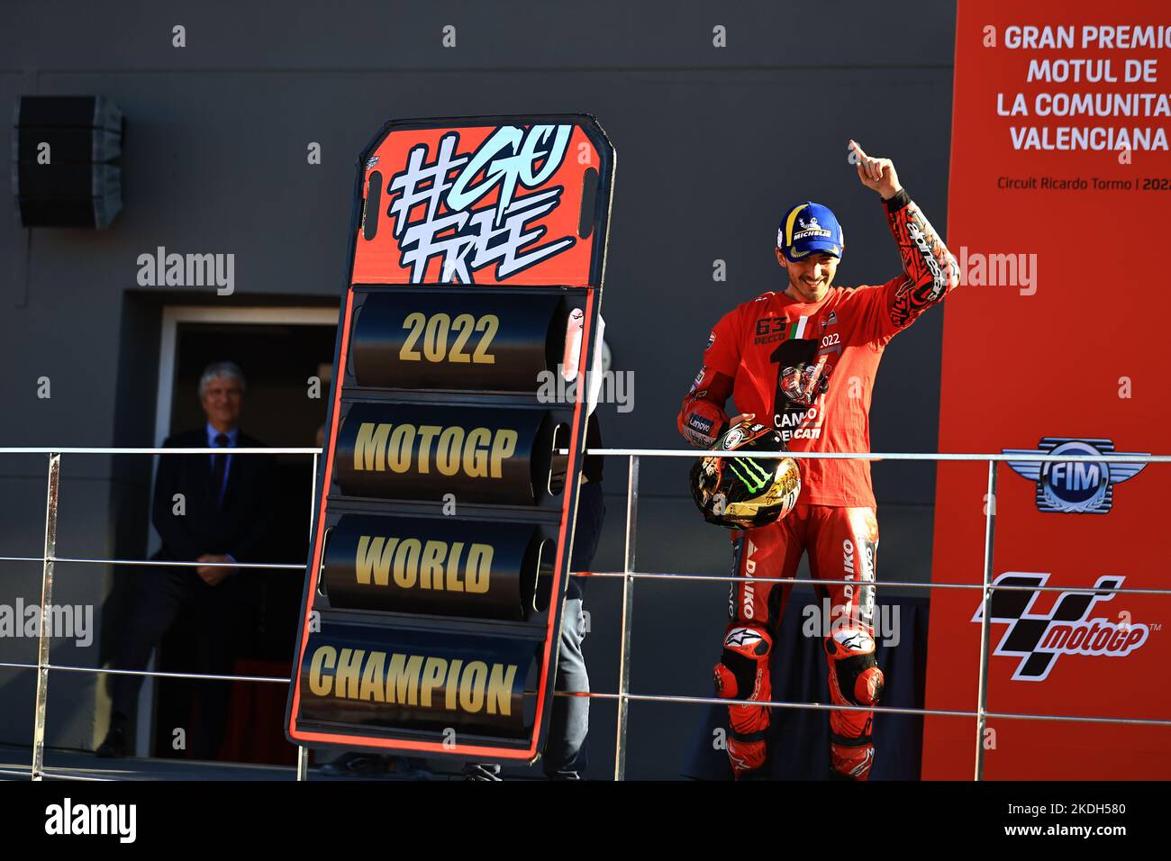 VALENCIA, Spain. , . #63 Francesco " Pecco" BAGNAIA, the new MotoGP ...