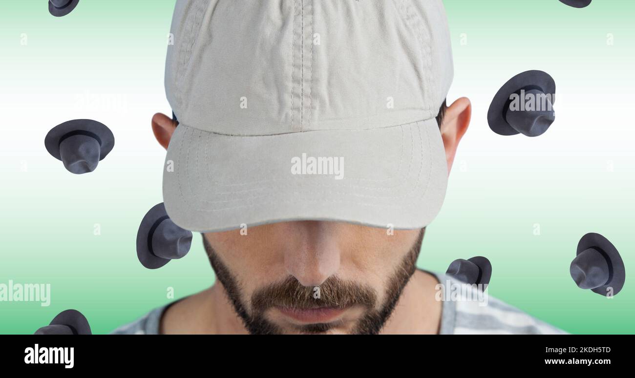 Bearded man wearing black hat hi-res stock photography and images - Alamy