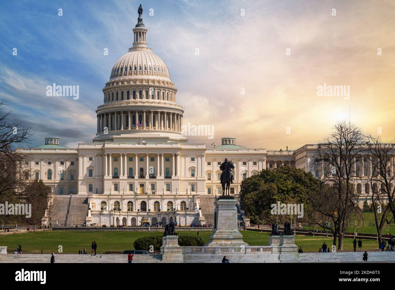 Capitol dome congress washington dc usa sunset hi-res stock photography ...