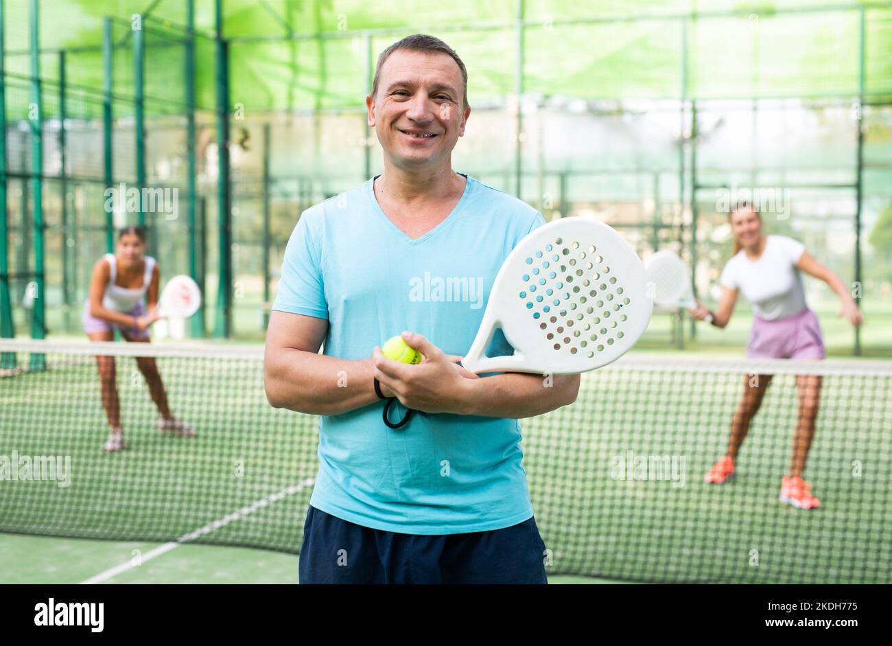Portrait of man padel tennis player Stock Photo - Alamy