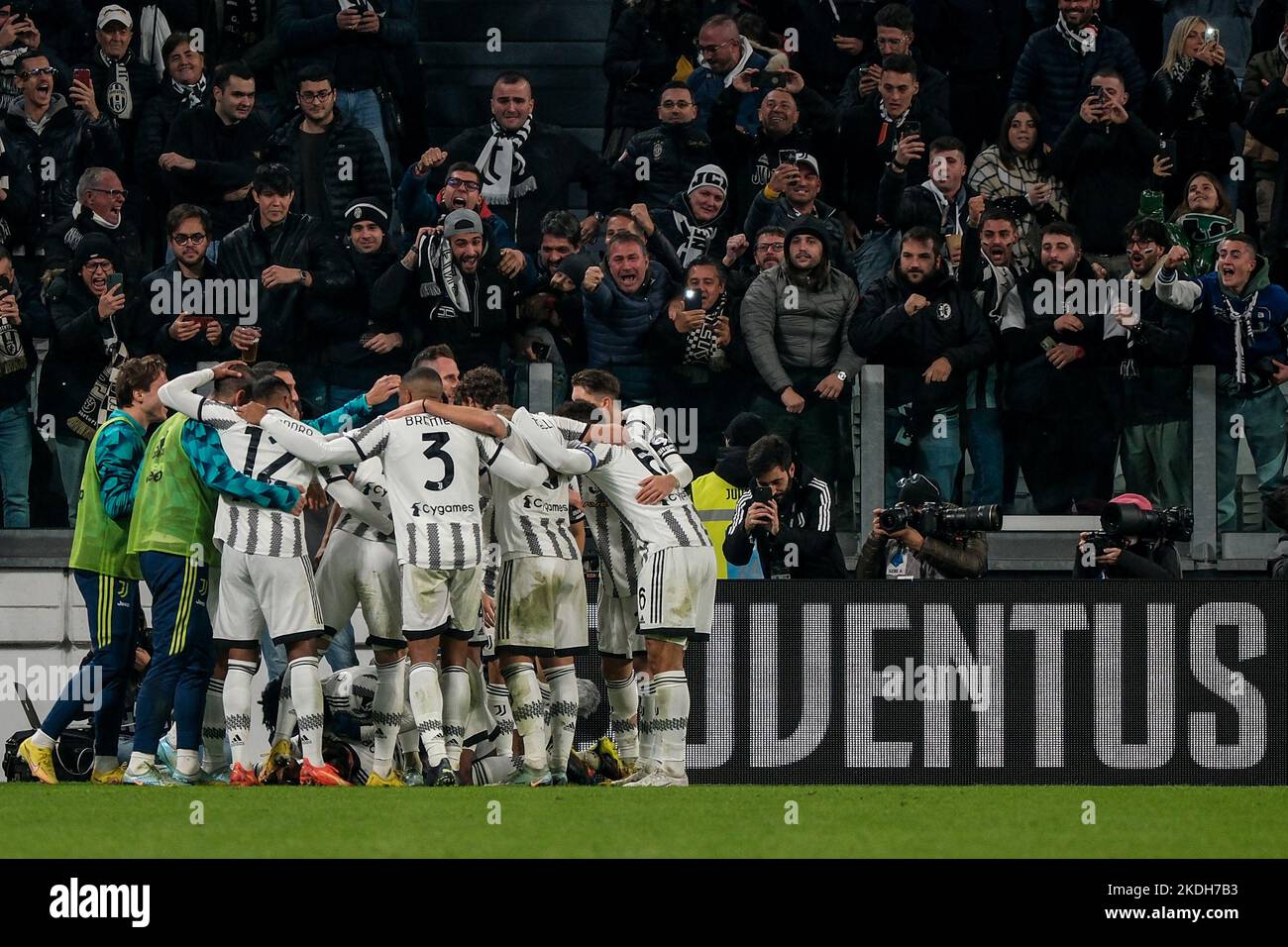 Torino Italy 06th Nov 2022 Adrien Rabiot Of Juventus Fc Celebrates