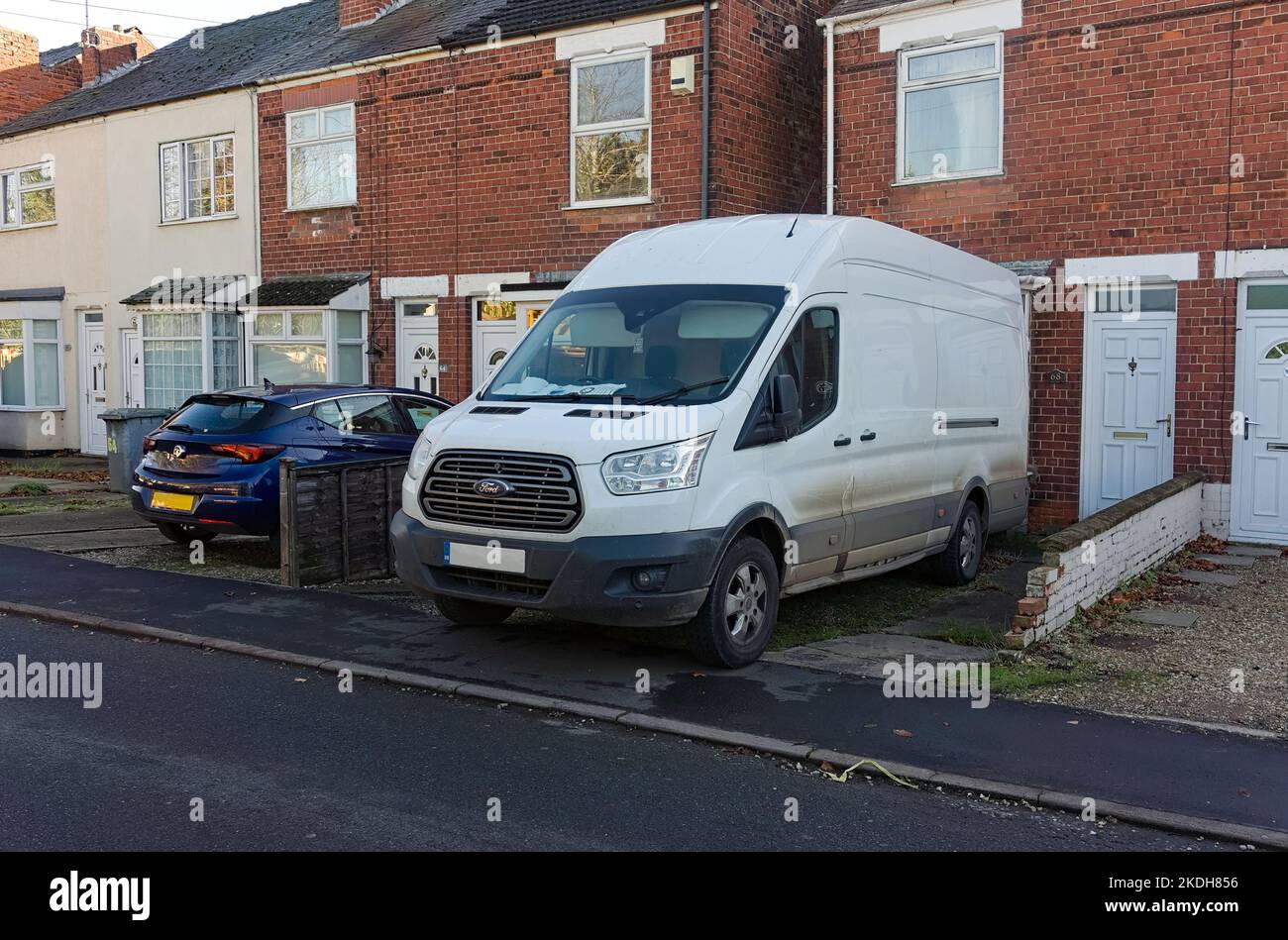 Van blocking pavement hi-res stock photography and images - Alamy