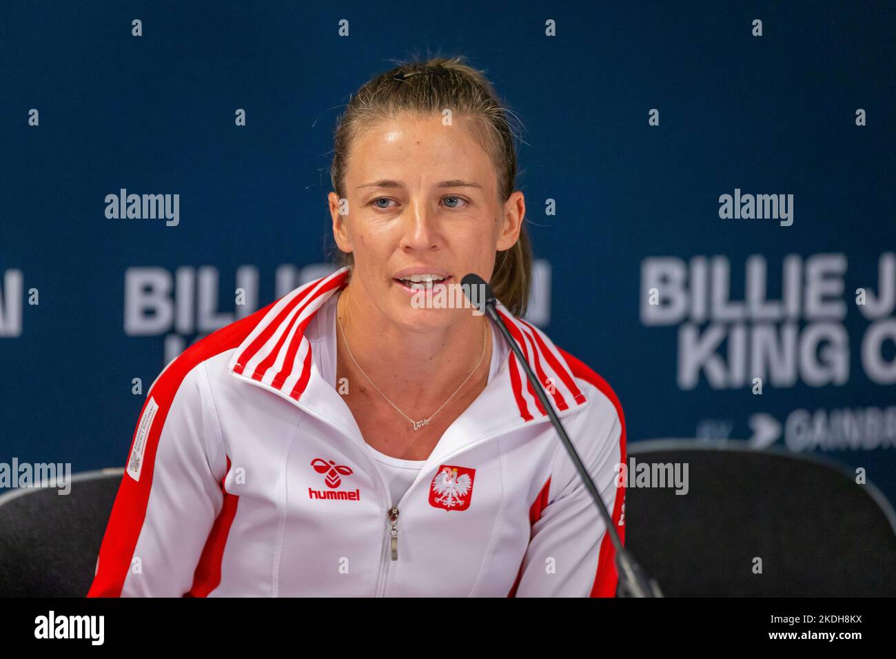 Glasgow, Scotland 6th November 2022. Alicja Rosolska speaking at the ...