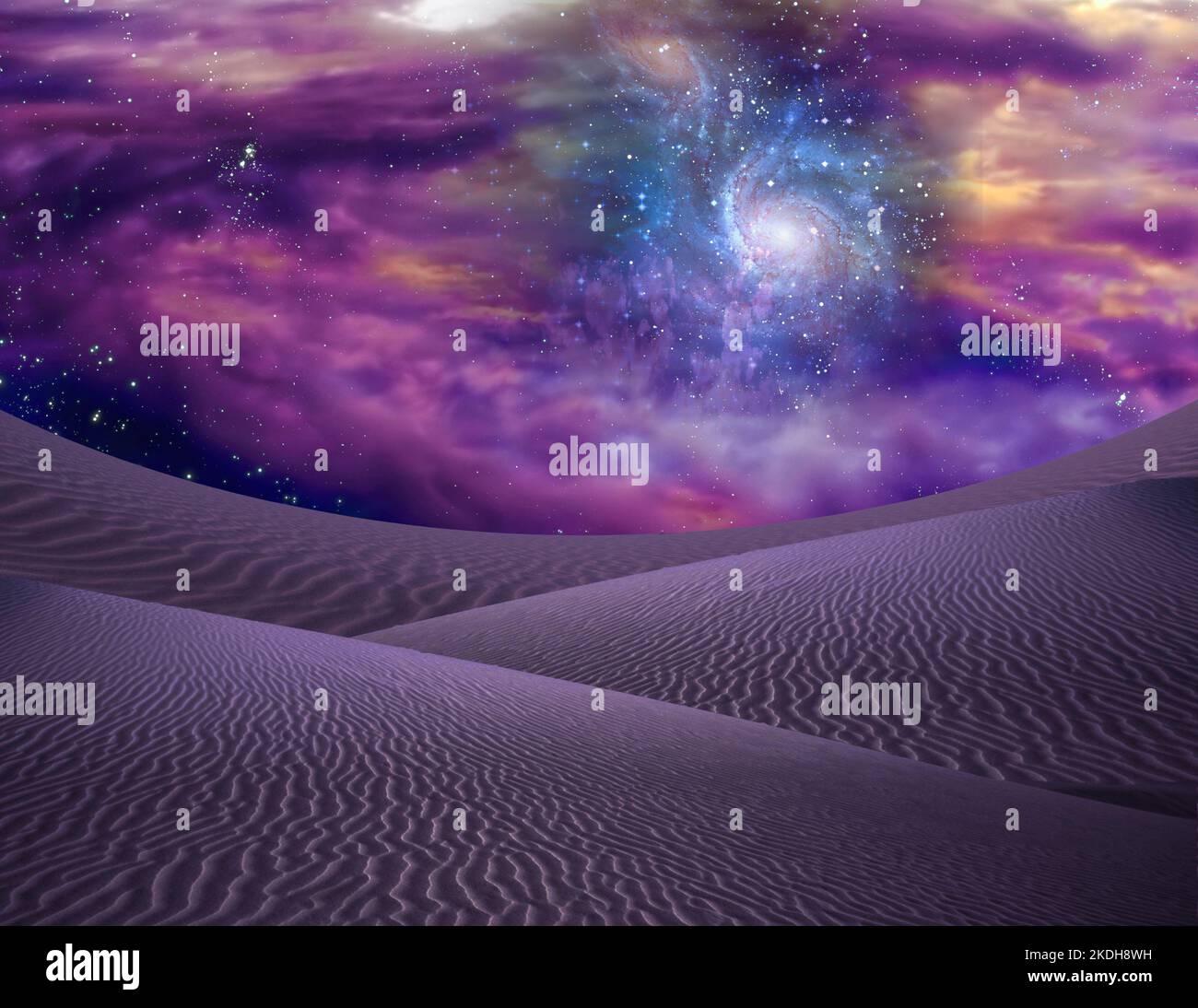 Cosmic Landscape. Sands of Erudin. 3D rendering Stock Photo - Alamy
