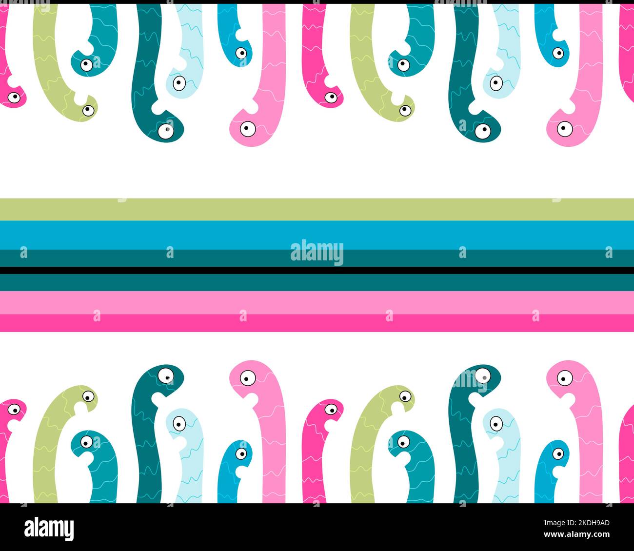 Cartoon animals toys seamless worms snakes pattern for wrapping paper ...