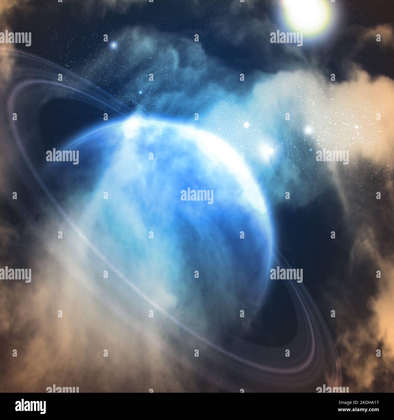 Exo planet in space. 3D rendering Stock Photo - Alamy