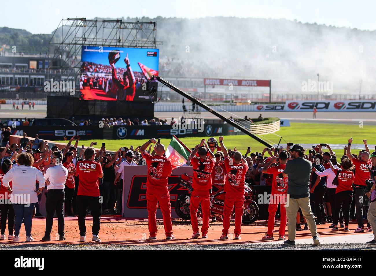 VALENCIA, Spain. , . #63 Francesco " Pecco" BAGNAIA, the new MotoGP ...