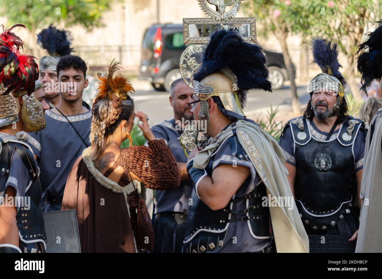 CARTAGENA, SPAIN - 23 SEPTEMBER 2022 Carthaginians and Romans historic ...