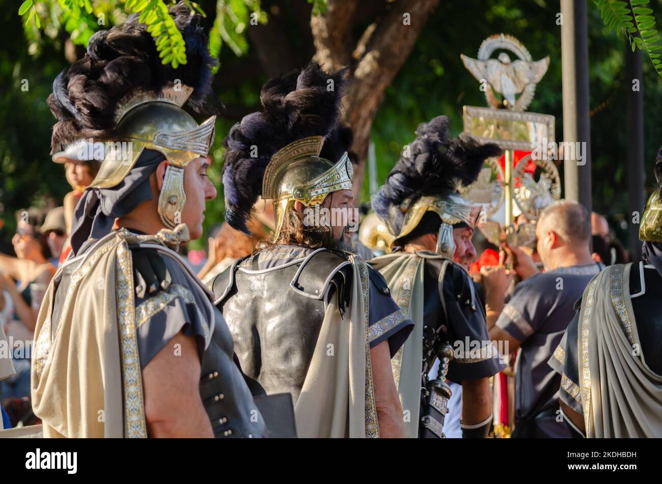 CARTAGENA, SPAIN - 23 SEPTEMBER 2022 Carthaginians and Romans historic ...