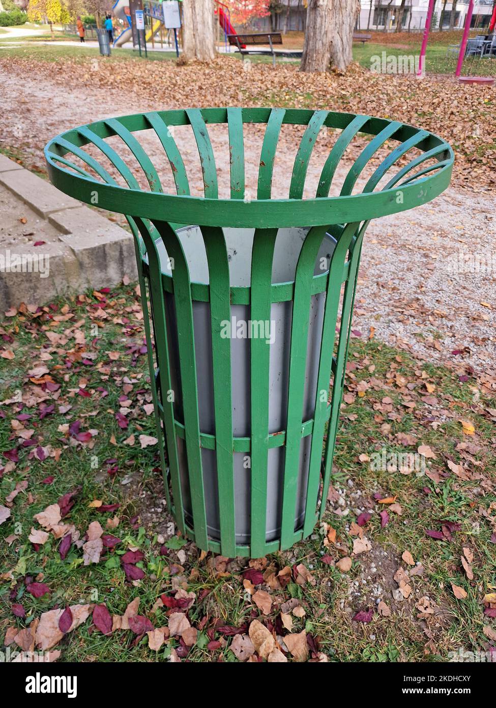 Bin For Collection Of Recycle Materials in the park Stock Photo - Alamy