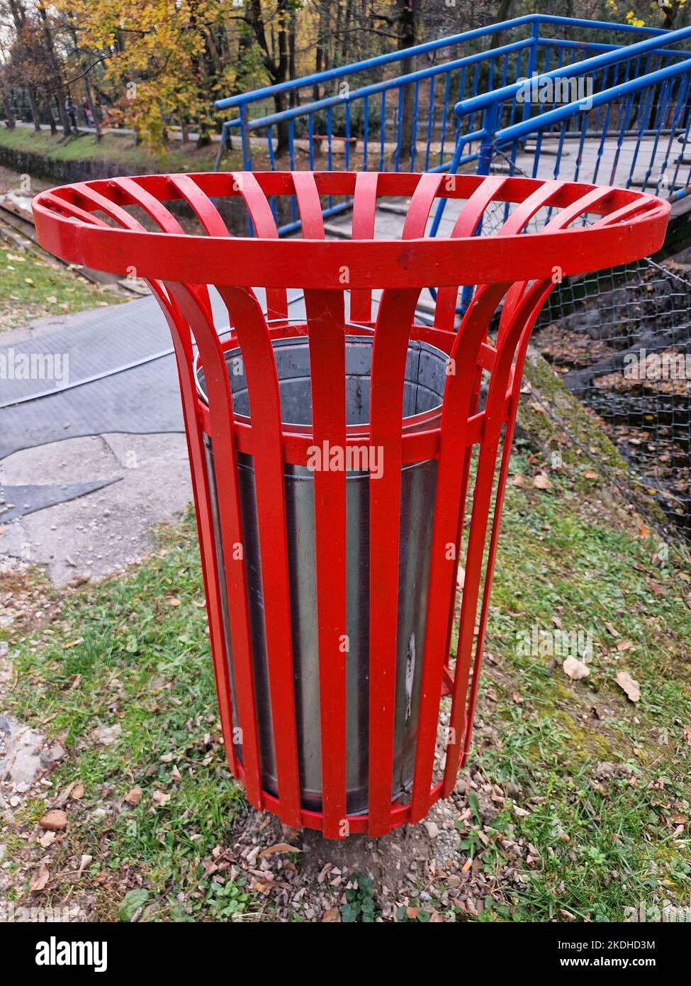 Bin For Collection Of Recycle Materials in the park Stock Photo - Alamy