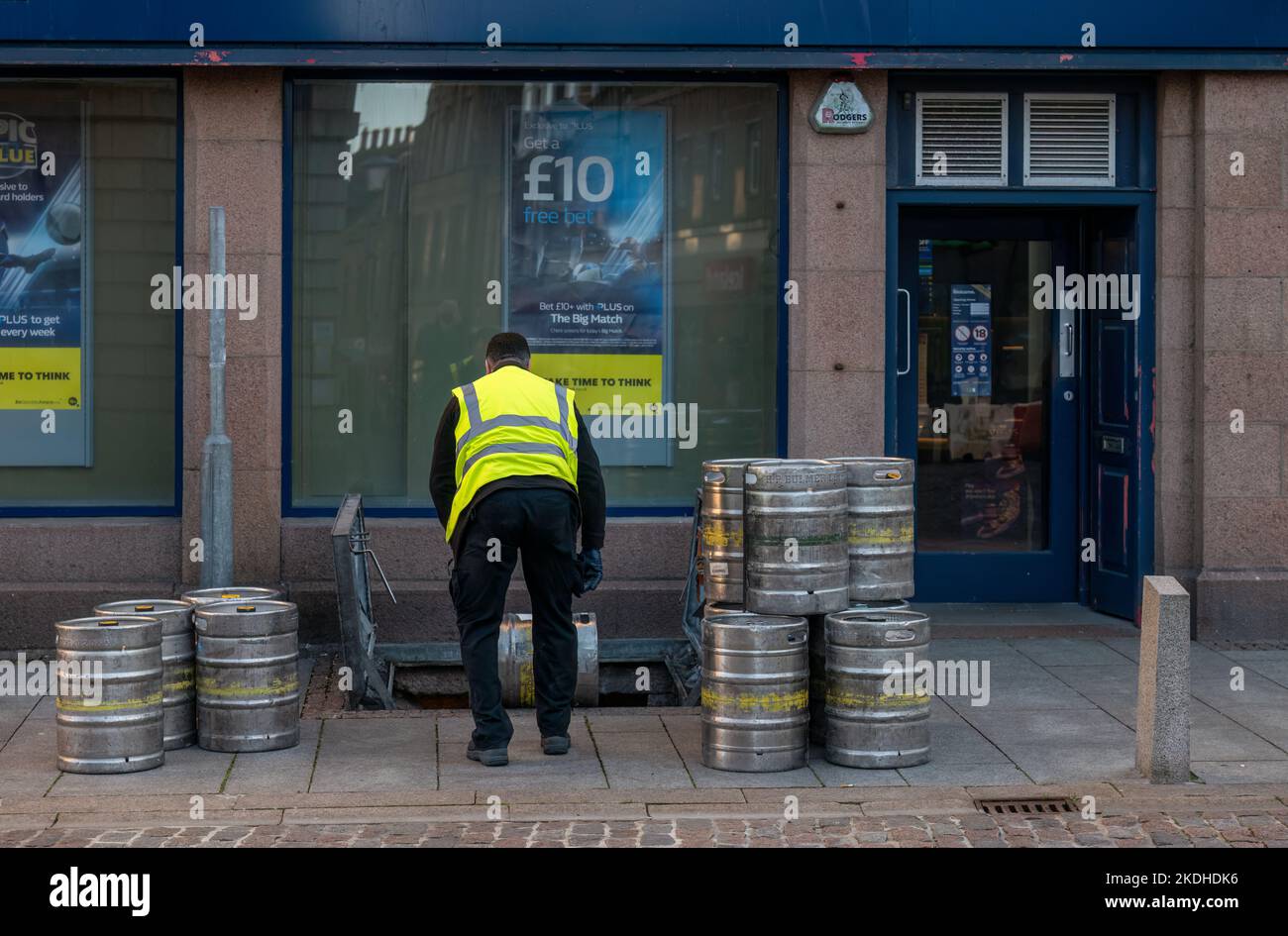 3 November 2022. Peterhead, Aberdeenshire, Scotland. This is a man ...