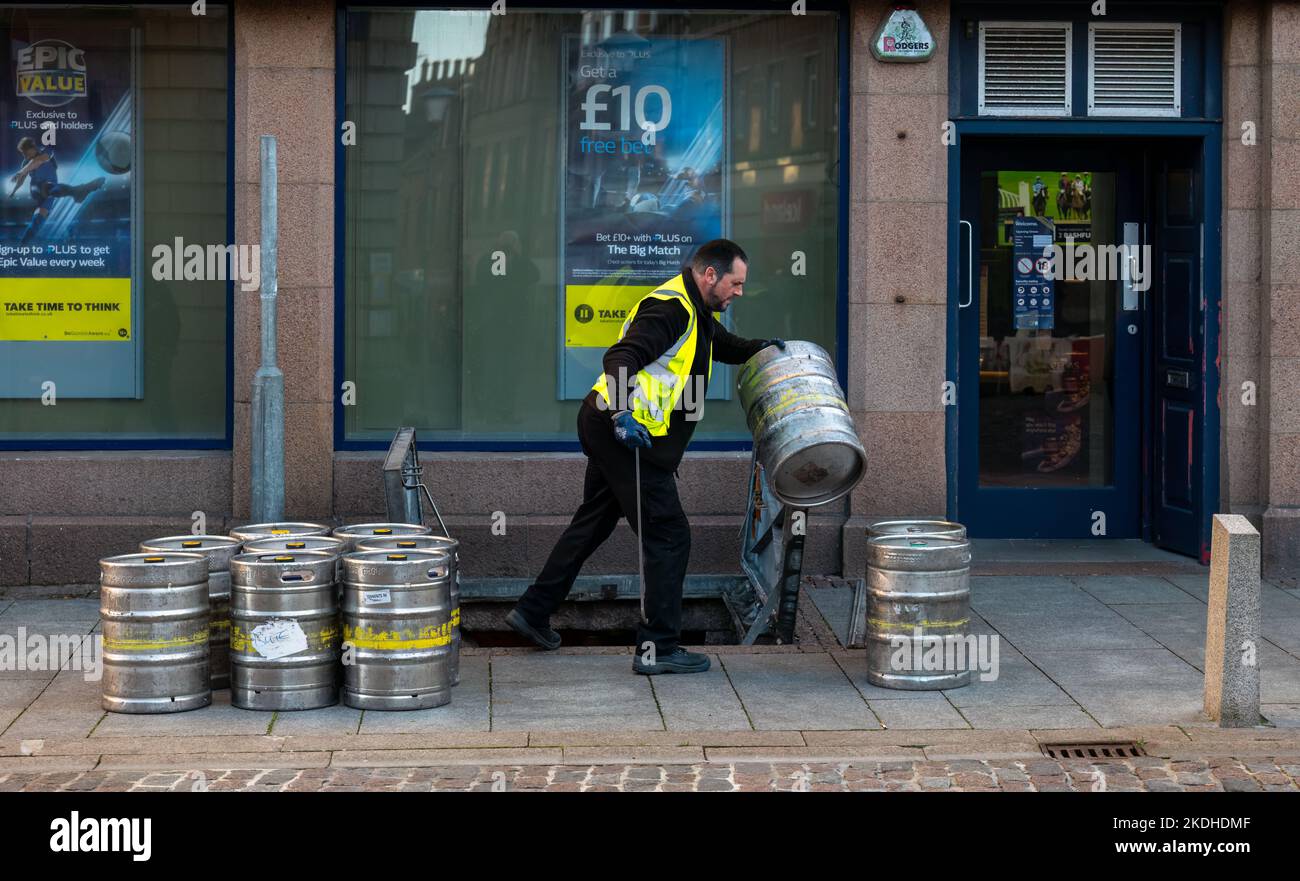 3 November 2022. Peterhead, Aberdeenshire, Scotland. This is a man ...