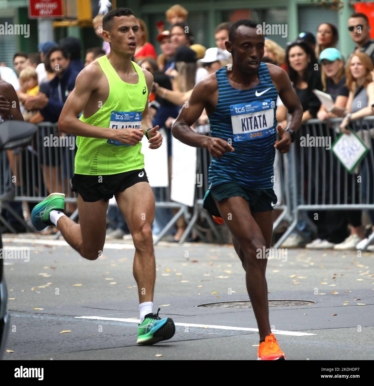 November 6, 2022, New York City, New York, USA: Elite men runners (L-R ...