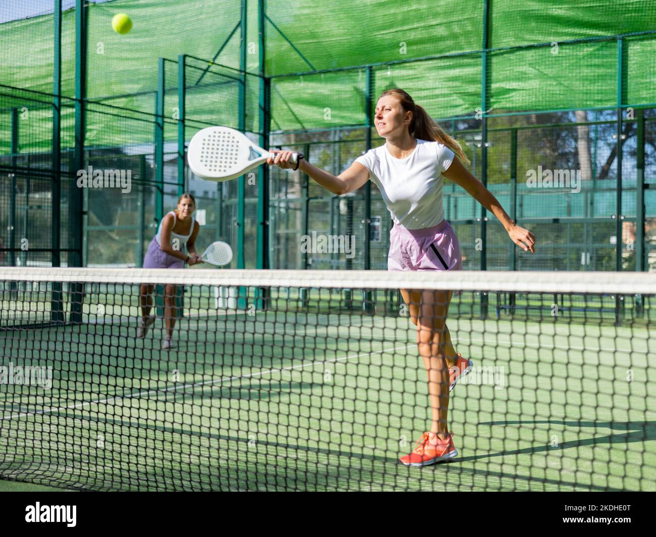 Female play padel tennis hi-res stock photography and images - Alamy