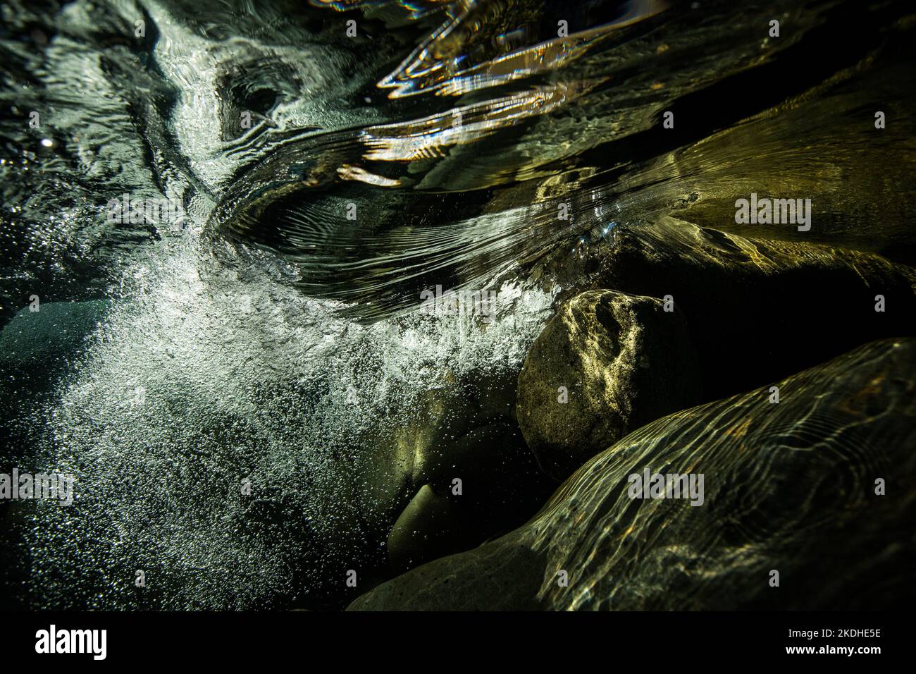 SENSES Abstract reflection underwater in river Stock Photo - Alamy