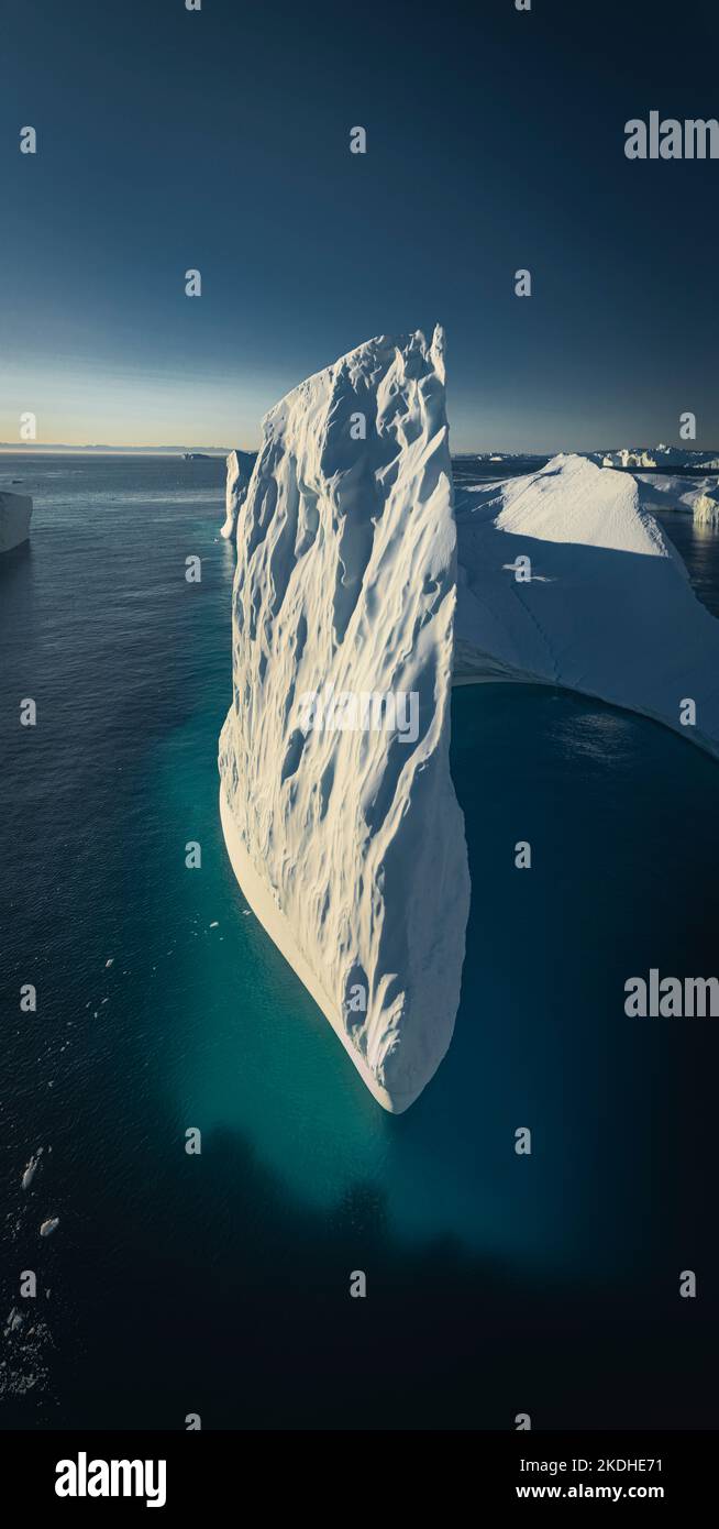extreme iceberg in panoramic view Stock Photo - Alamy