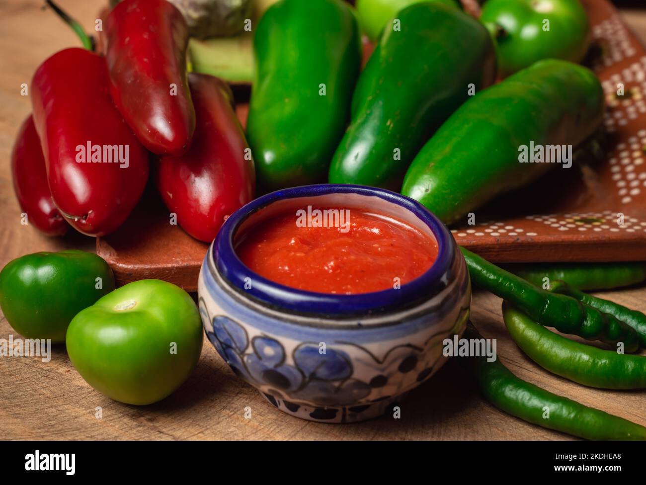 Traditional Mexican spicy red sauce Stock Photo - Alamy